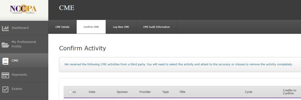 Easily Confirm AAPA CME Credits in your NCCPA Record - NCCPA
